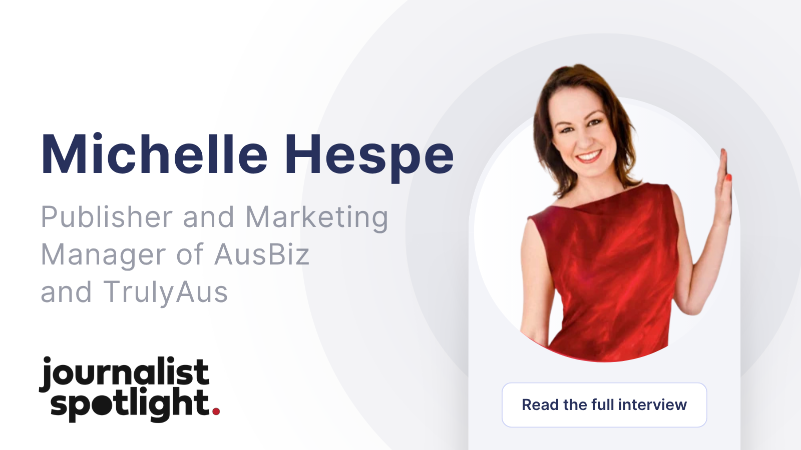 Medianet | Journalist Spotlight | Interview with Michelle Hespe ...